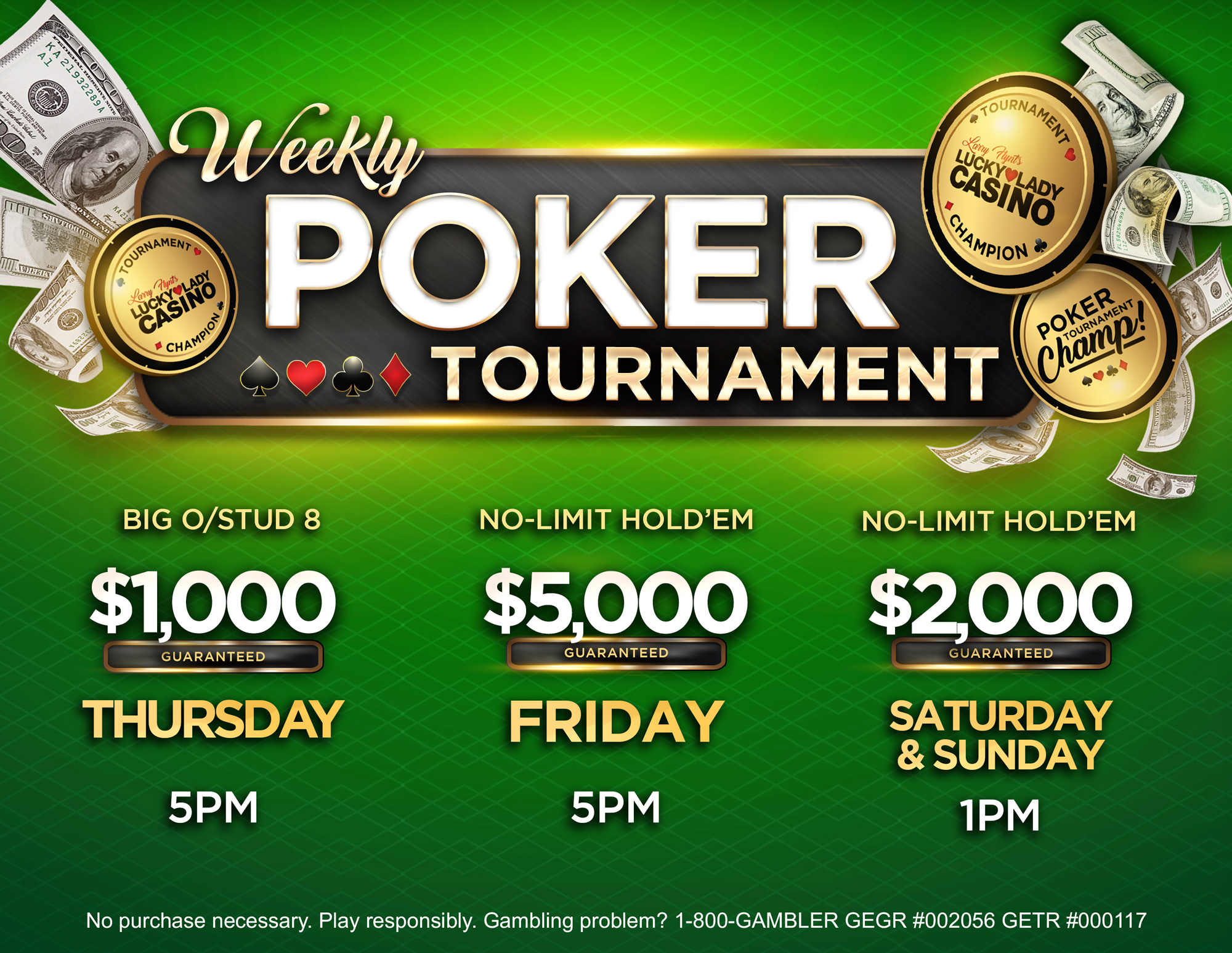 Tournaments – Larry Flynt's Lucky Lady Casino